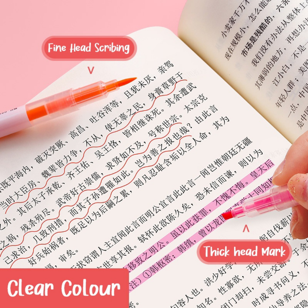 mixshop Twinhighligter/Marker Pen/Double-Headed Highlighter for ...