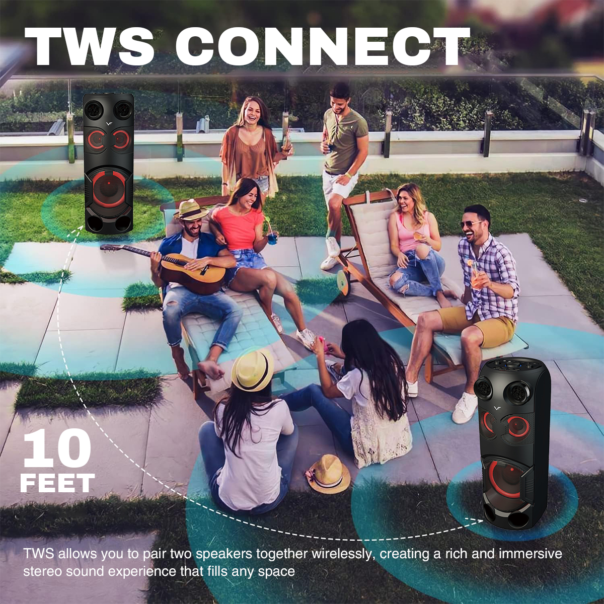 Vinnfier TANGO PRO 5 WMB Portable Karaoke System Speaker With 2 Wireless Microphones | Shopee ...