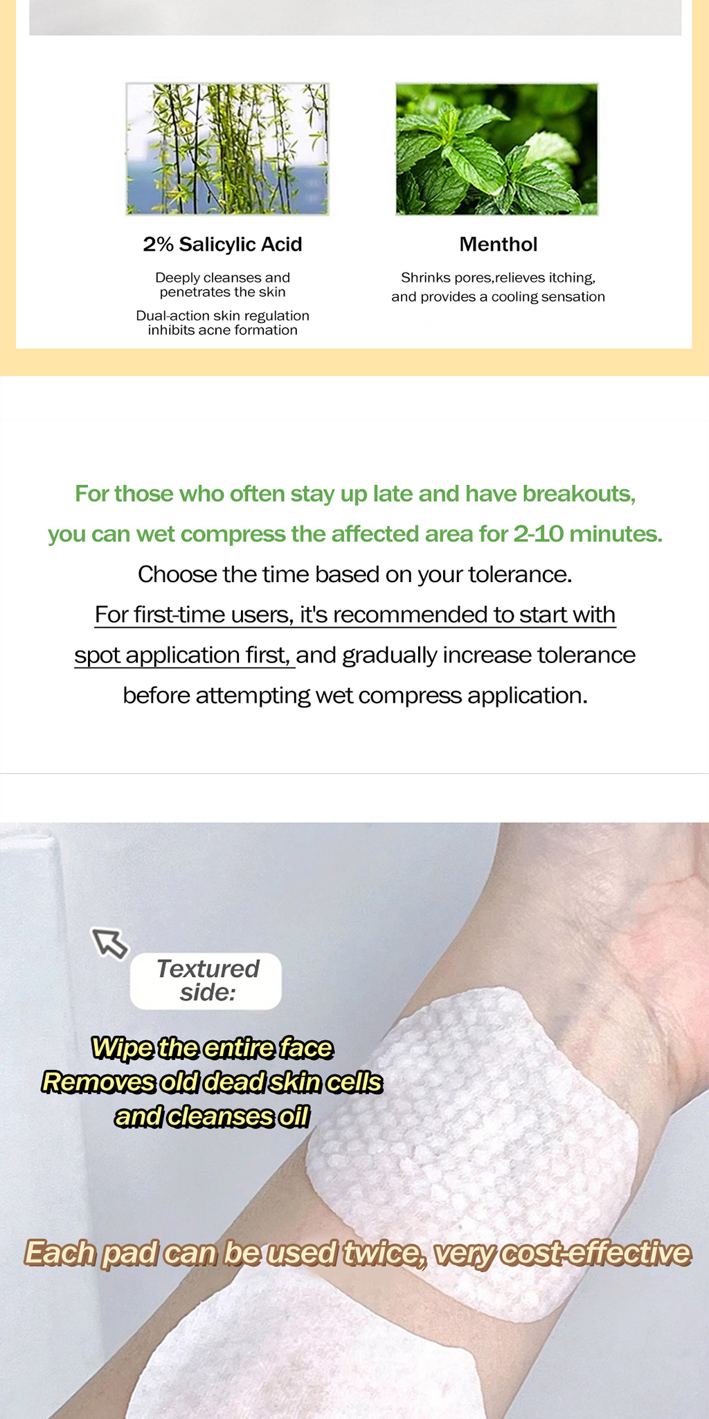 Stridex Acne Control Pads with Salicylic Acid (Sensitive / Maximum ...