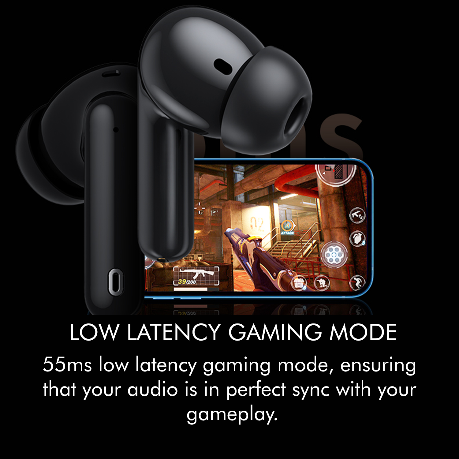 Alpha & Delta KS50 Active Noise Cancelling ANC BLUETOOTH EARPHONES Ear ...