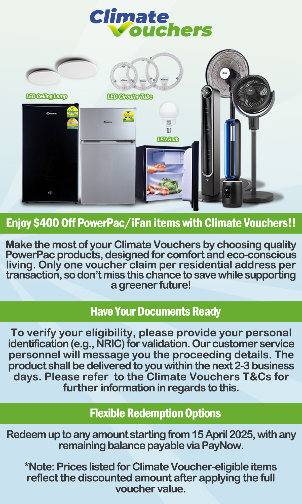 [NEA CLIMATE VOUCHER $400] iFan Stand Fan, DC Standing Fan, Bladeless ...