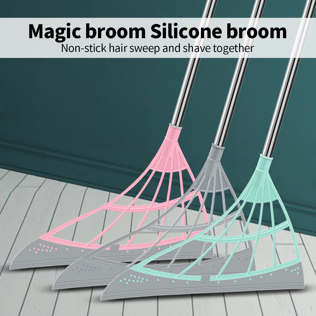 【HM】SG STOCK ⭐3-in-1 Multi-Purpose Magic Broom⭐ Home Cleaning Silicone ...