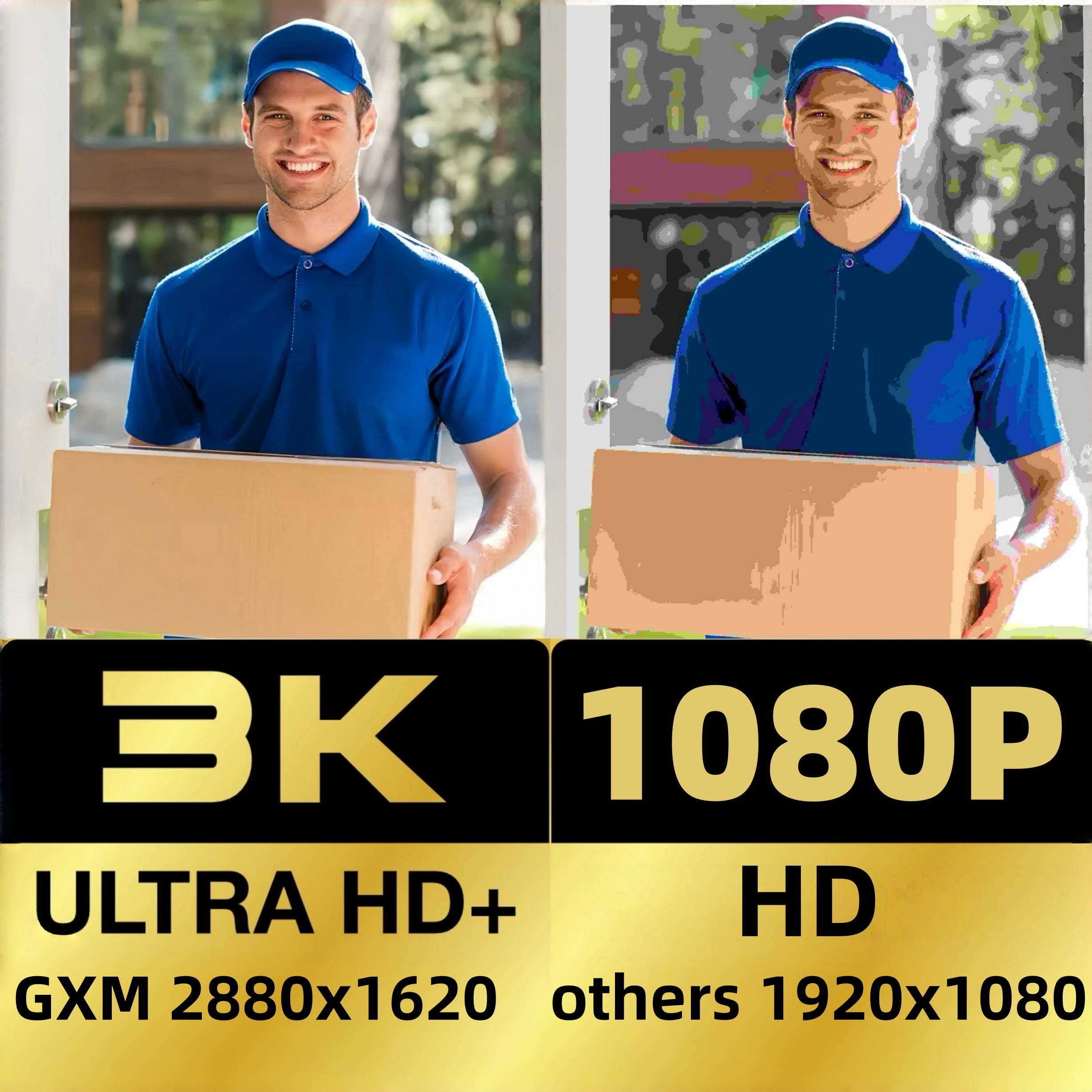 GXM 5MP 3K Smart Doorbell Camera D3 Pro Ultra HD+ Motion Detection ...