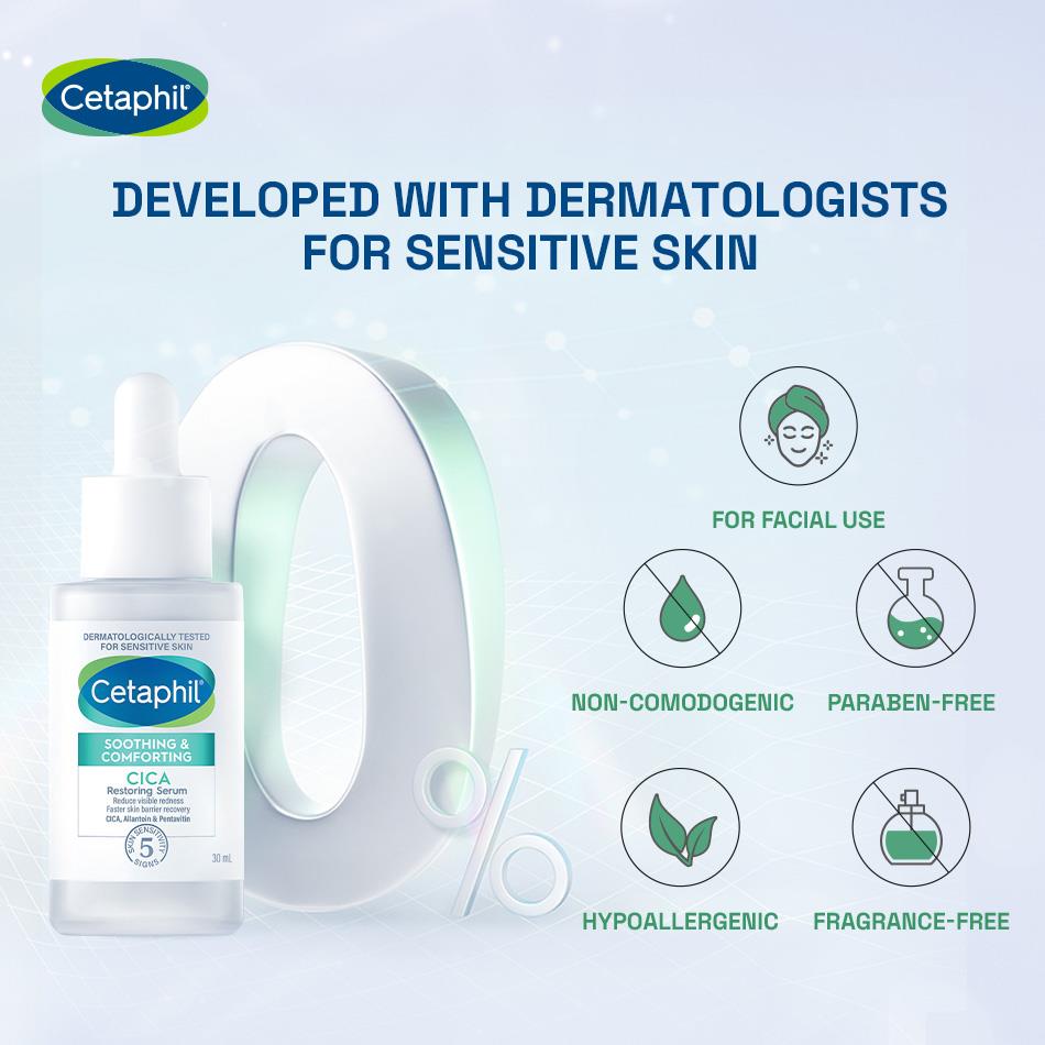 CETAPHIL Soothing & Comforting Cica Restoring Serum (Reduce Visible ...