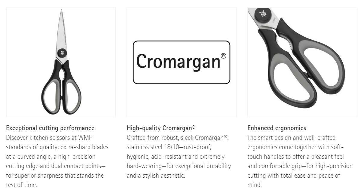 WMF Touch Kitchen scissors black | Shopee Singapore