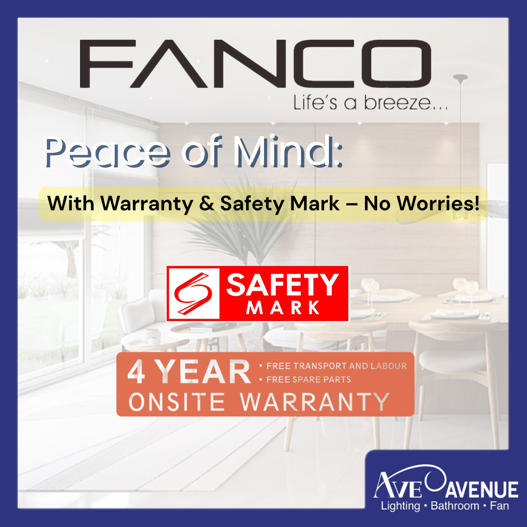 Fanco Co-Fan Reno 16 Inch Dual Mounting Corner Ceiling Fan 150 degree ...