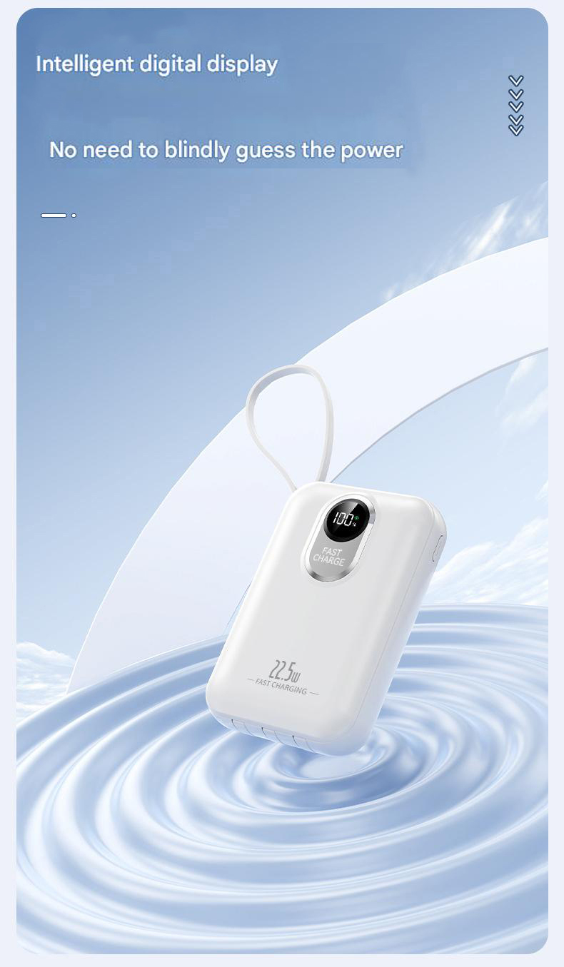 [3c/ccc certification] 2025 new power bank comes with four-wire 22.5W ...