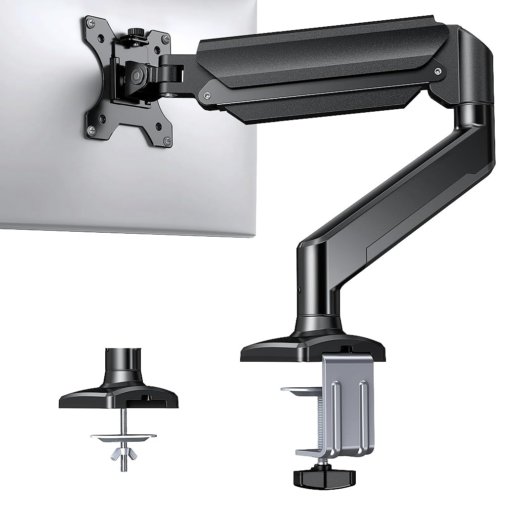 Desk Monitor Mount Aluminum Alloy Monitor Arm Desk Mount Flexible ...