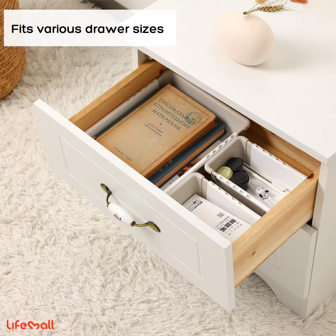 LifeMall - Extendable Drawer Organiser Wardrobe Drawer Organizer ...
