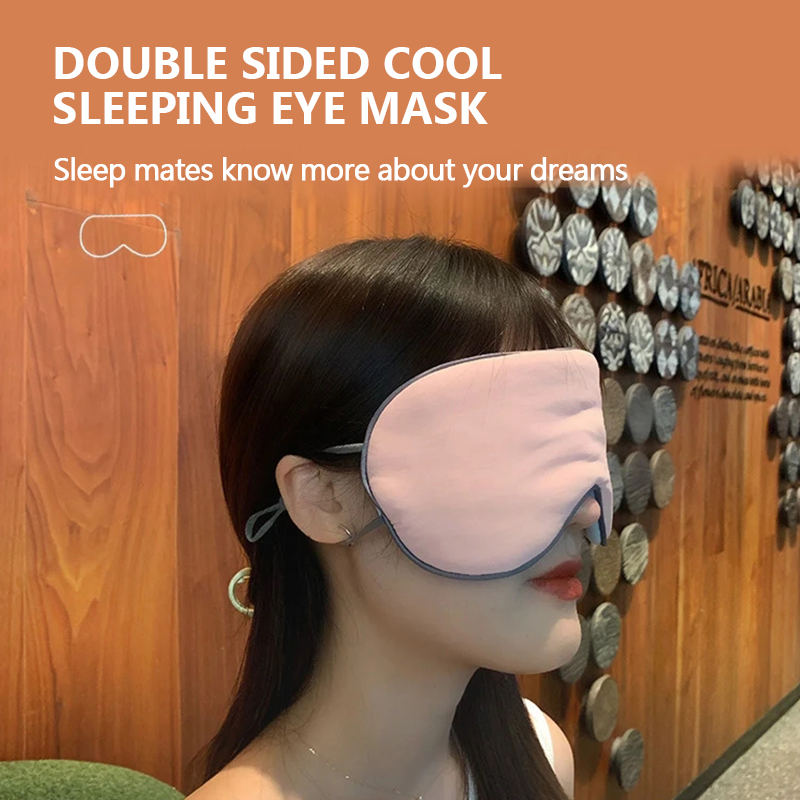 🔥SG STOCK🔥Sleeping Eye Mask Ice Silk eyepatch Dual Use Travel Light ...