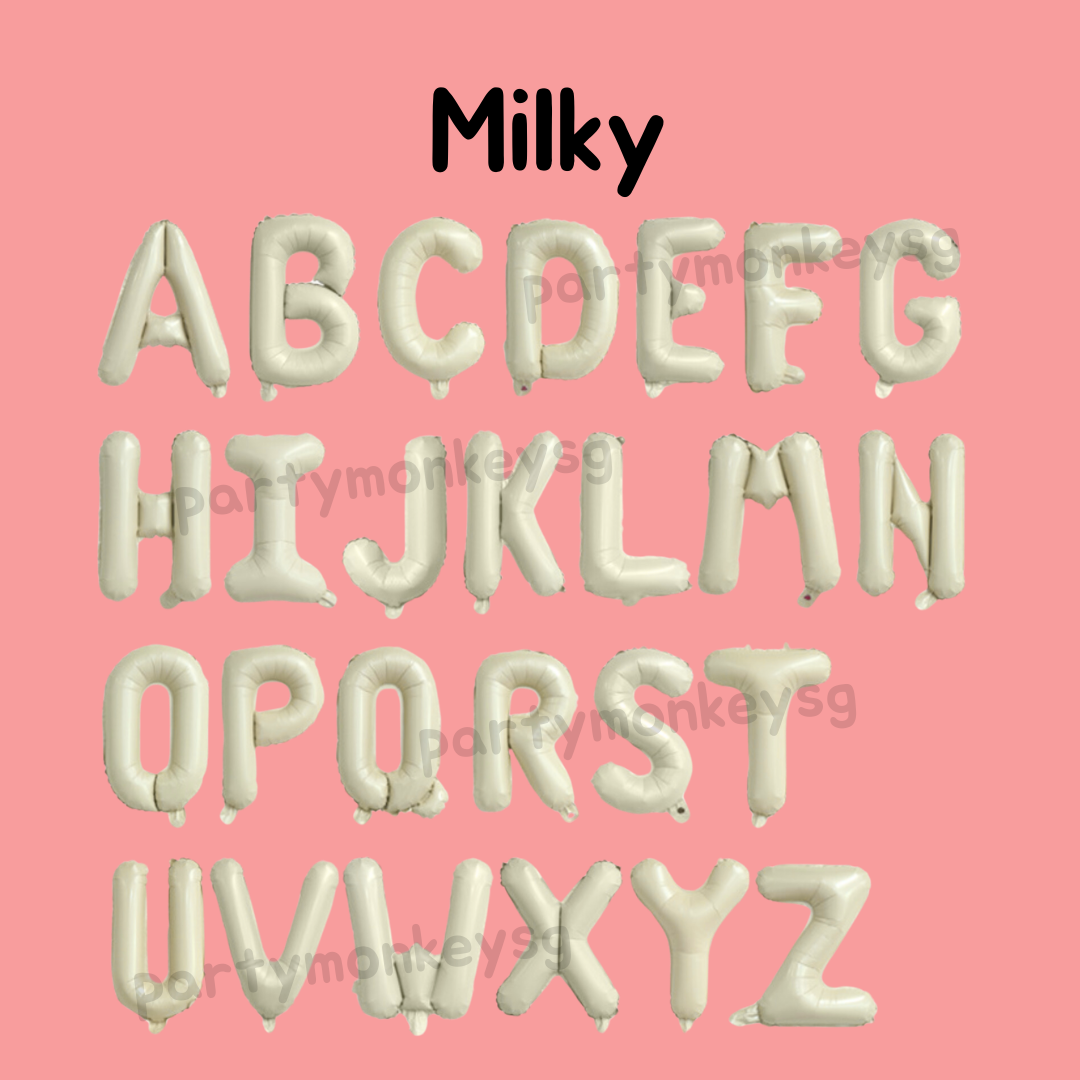 [SG Instock] Milky Mocha Letter Balloon Alphabet Balloons Number ...