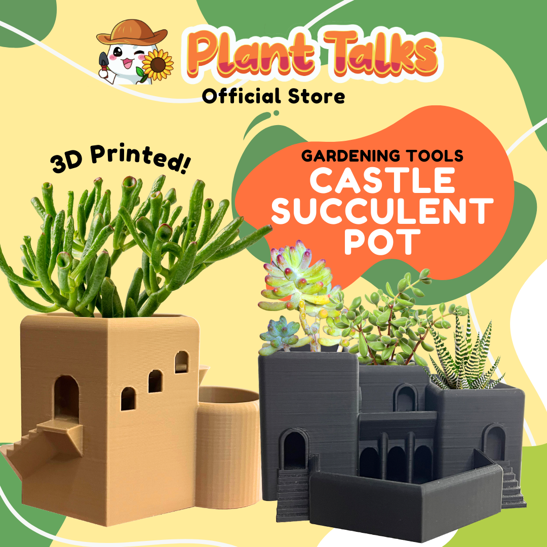 Plant Talks Castle Succulent Pot Plastic 3D Printed Pots for Small ...