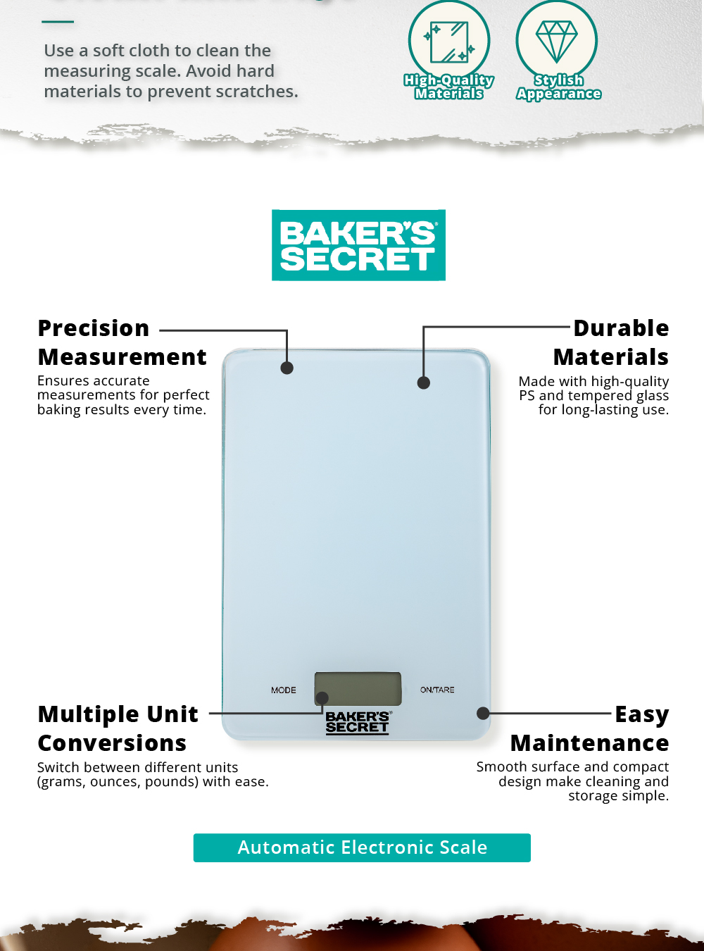 Table Matters - Baker's Secret Automatic Electronic Scale [ Scale ...