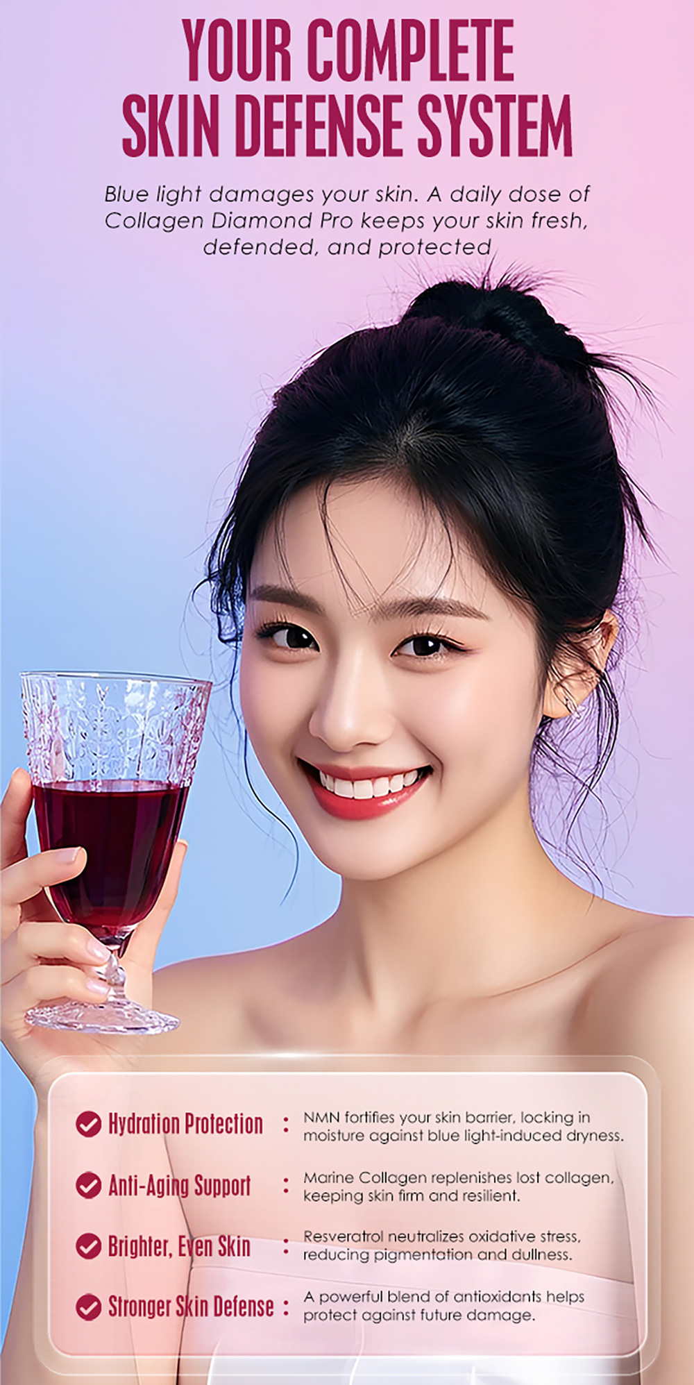 Kinohimitsu Collagen Diamond Pro 5500mg with NMN Supplement 25g ...