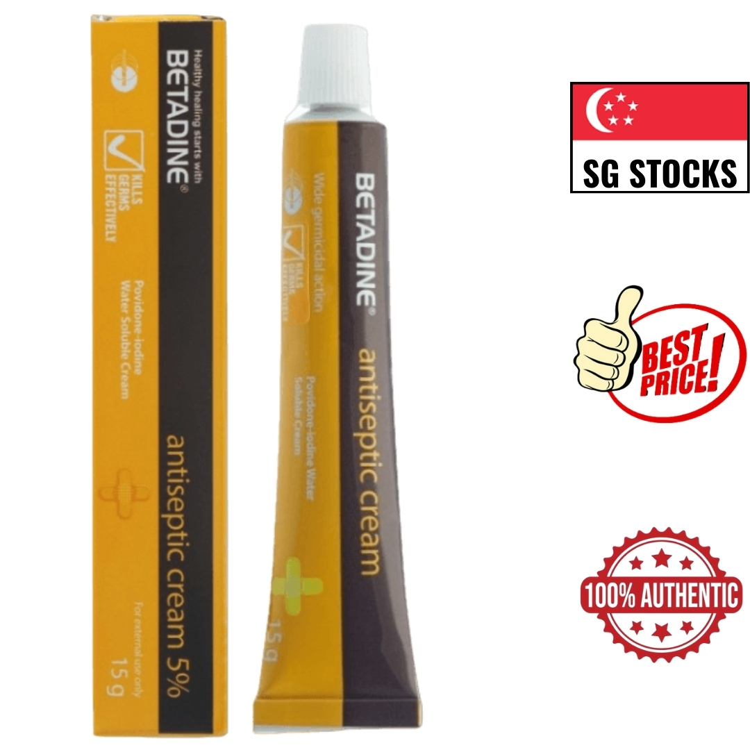 Betadine Antiseptic Cream 15g – Fast Healing for Cuts, Burns, Wounds ...