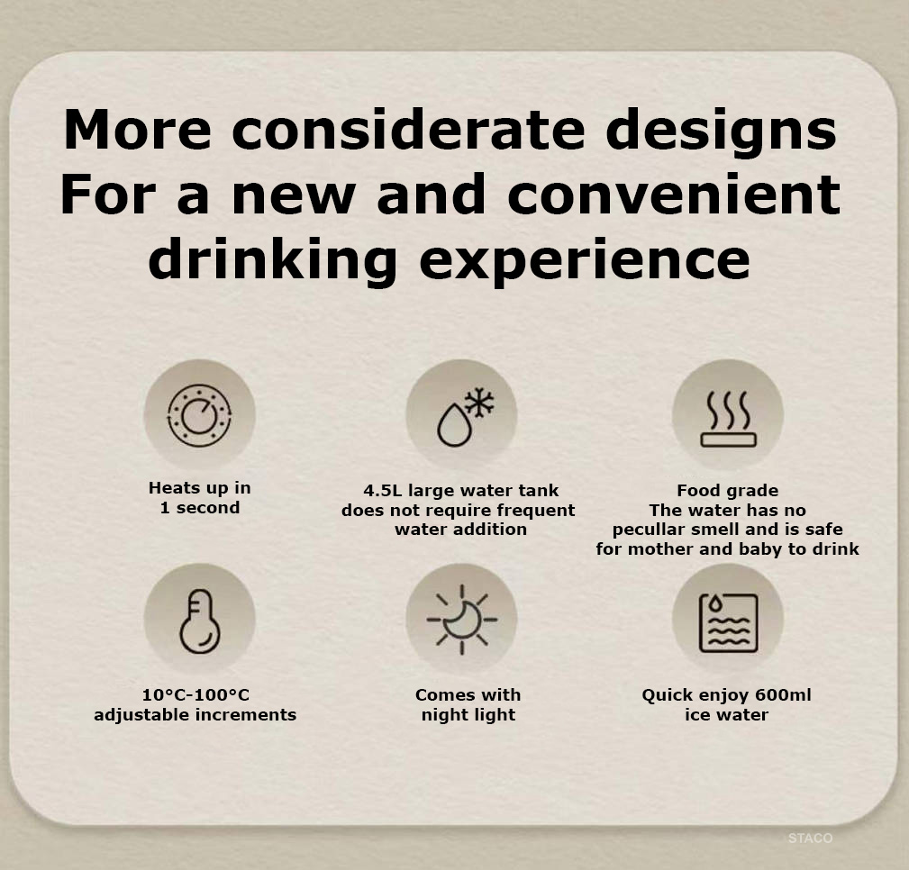 [Top Choice]Smart Water Dispenser|Hot Cold Filtered|10°C Ice Cold|4.5L ...