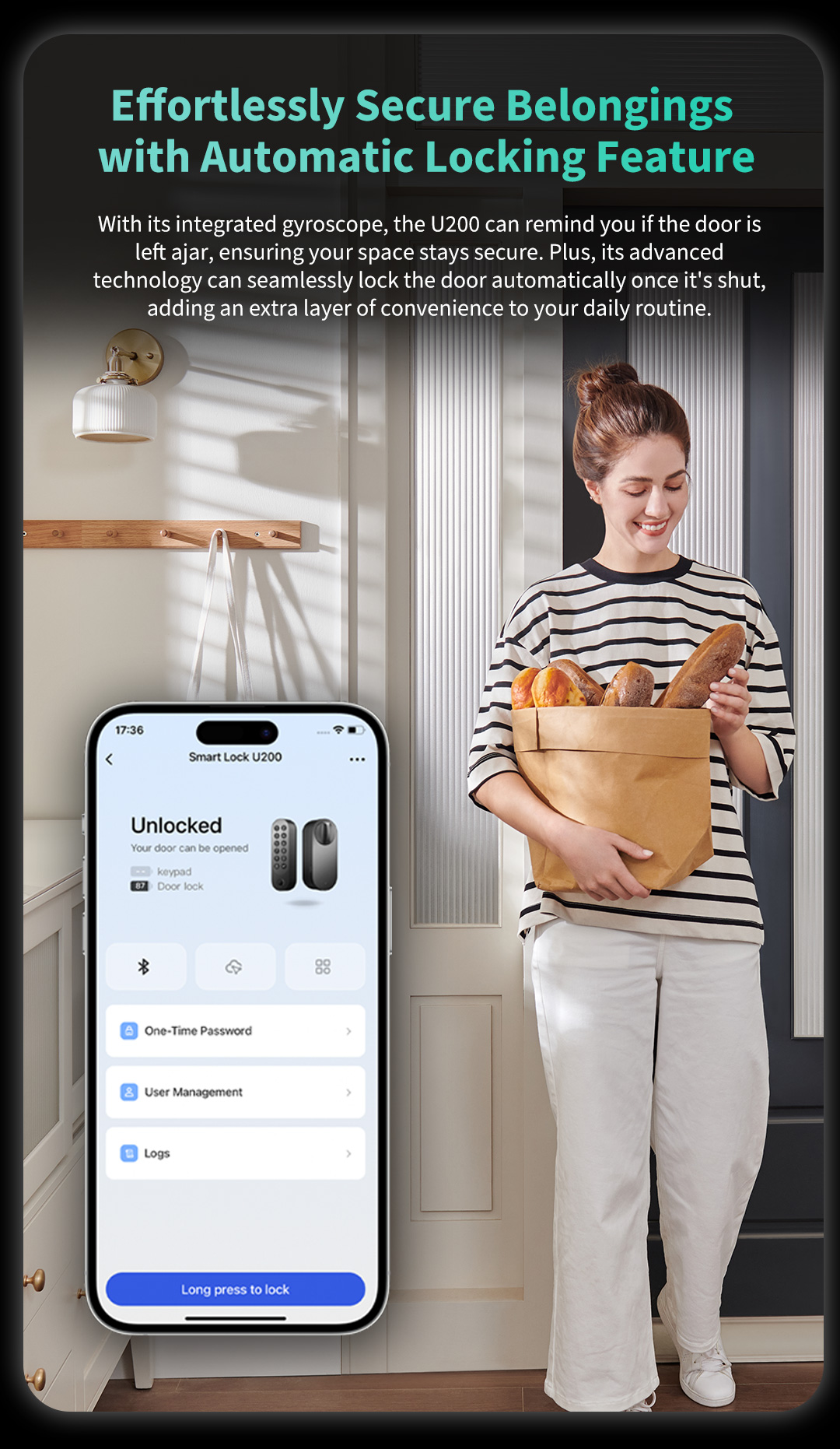 AQARA Smart Lock U200 Kit Set New BTO Gate Fingerprint Keypad Included Matter over Thread Smart ...