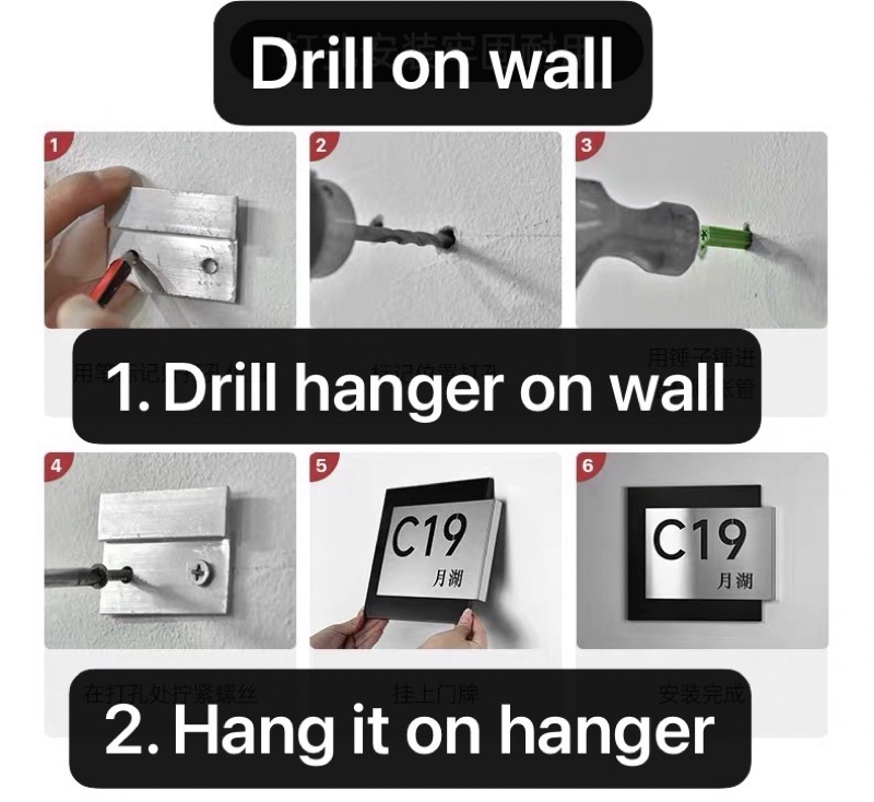 Custom made door unit number signage/ company name sign/ house number ...