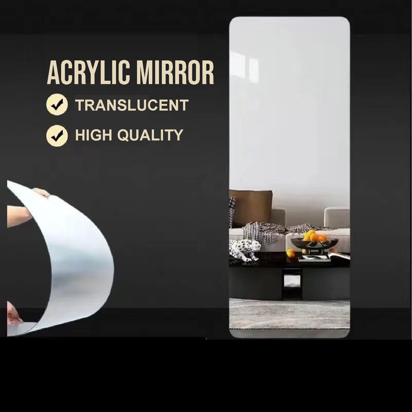 🇸🇬Koala Home🔥HD Acrylic Soft Mirror - Shatterproof Full Body Mirror ...