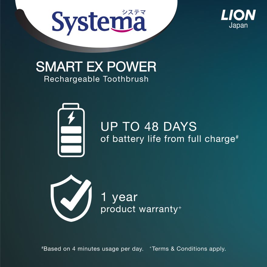 SYSTEMA Smart Ex Power Rechargeable Toothbrush (5 Modes For ...