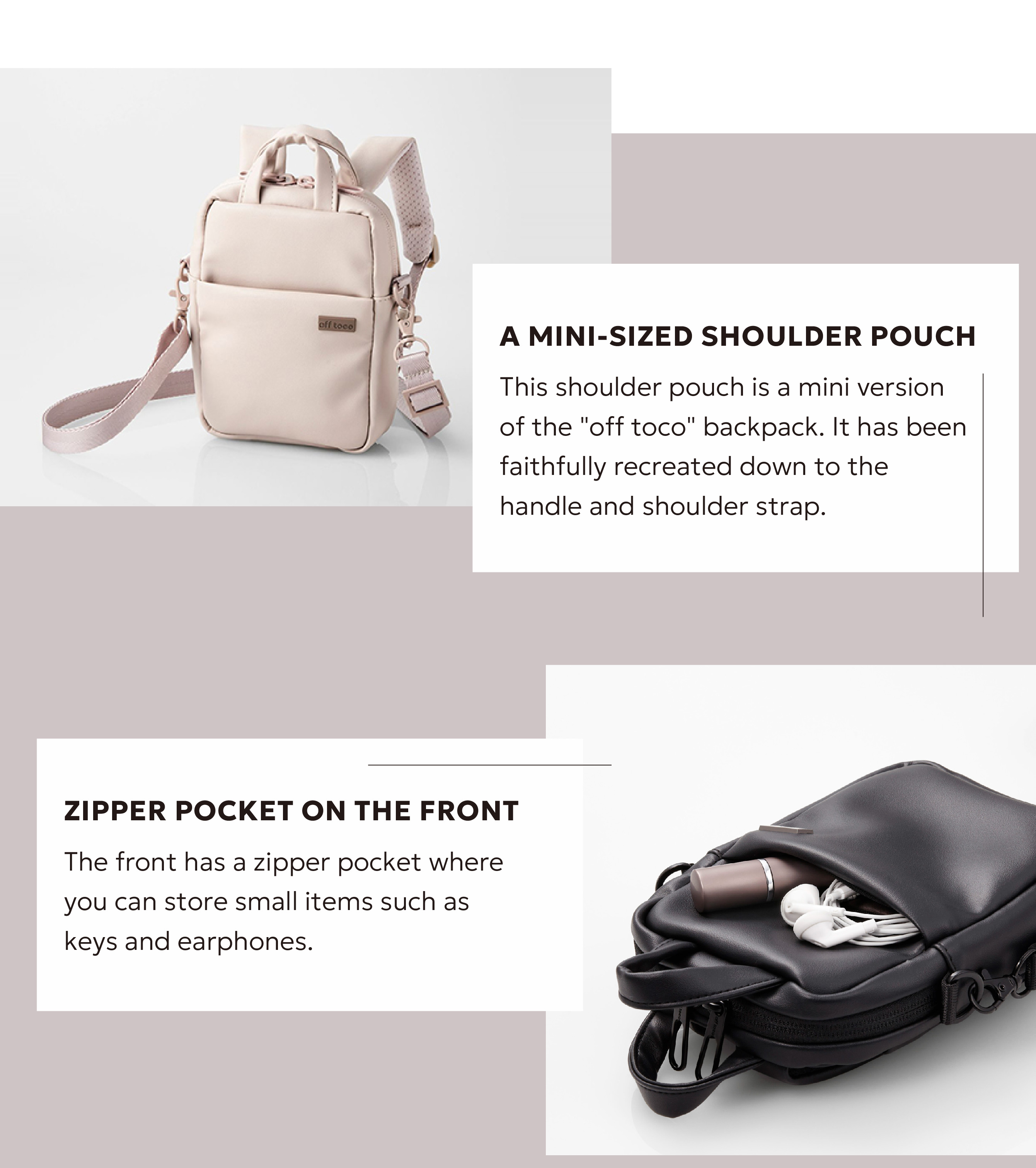 ELECOM Off Toco Mini-sized shoulder bag/ crossbody/ smartphone pouch/ BMA-OFSC01 | Shopee Singapore