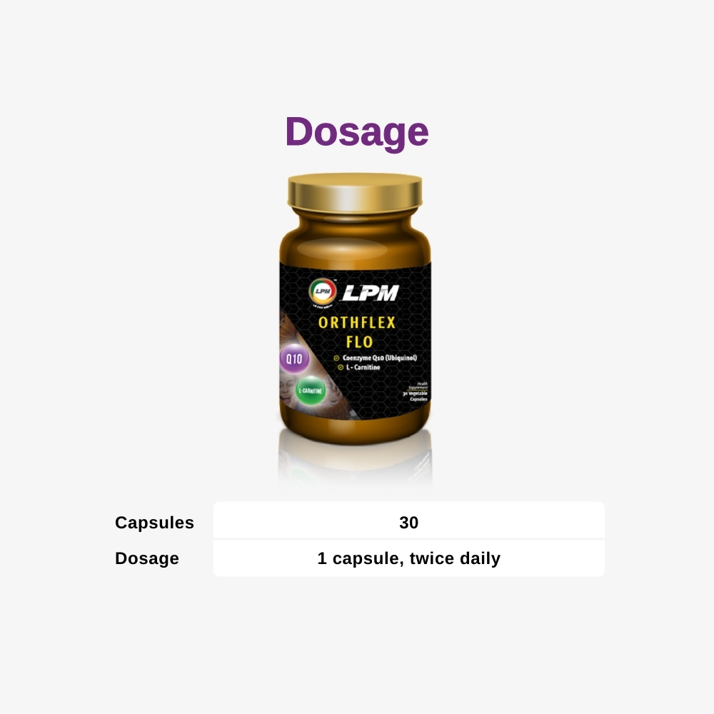 LPM ORTHFLEX FLO Supplement with Coenzyme Q10 CoQ10 and L Carnitine for ...