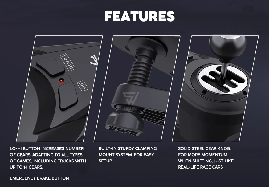 【SG】PXN A7 H Pattern Shifter For PC PS4 Xbox | Toggle Mode for More ...
