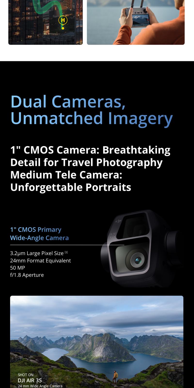 DJI Air 3S - Camera Drones | 1" CMOS Sensor | Next-Gen Smart RTH ...