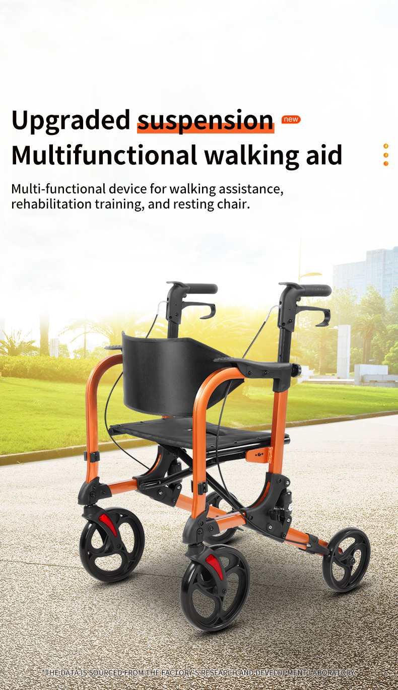 Light folding wheelchair, walker for adults and elderly, travel ...
