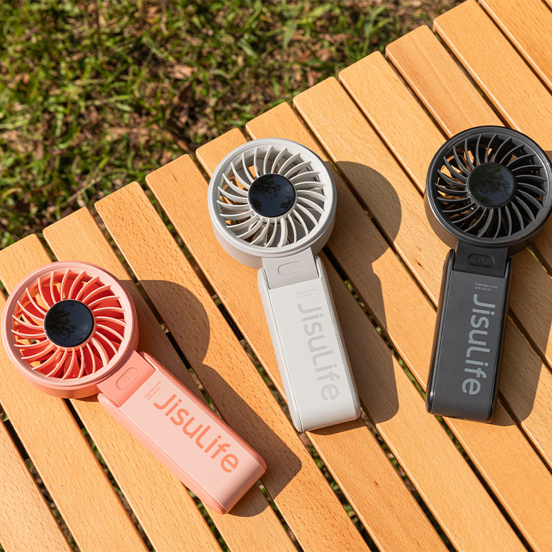 JISULIFE Life7 Portable 5000mAH Handheld Fan 5 Speed Fan Safty Lock ...