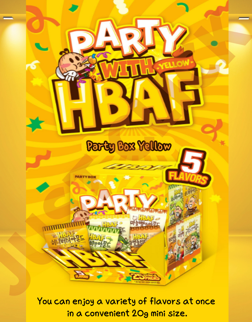 HBAF Party pack 500g/5flavor mini pack 20gx25packs/ Gift pack /Honeybutter/Wasabi/Roasted corn ...
