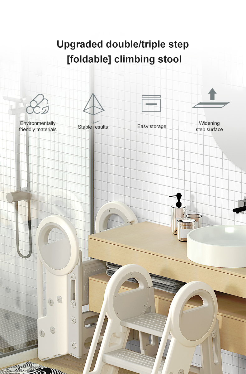 INSTOCK - Kids Kitchen Step Stool with Safety Rail, Toddler Learning ...