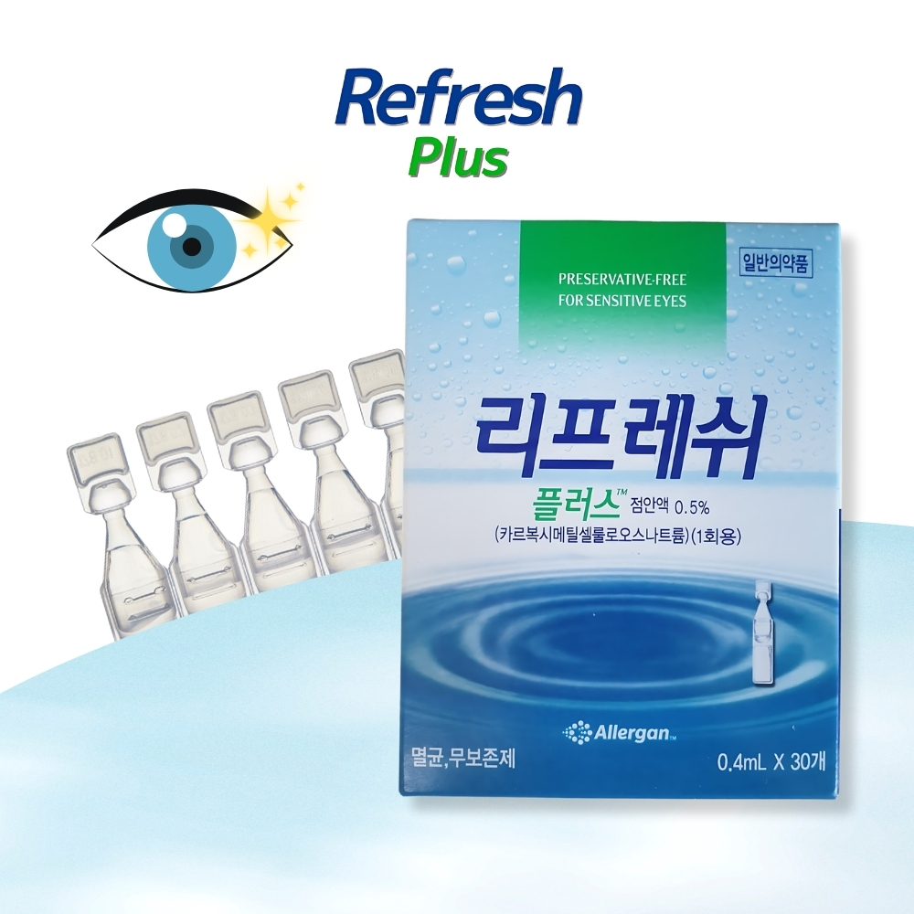 [REFRESH] Plus Eye Drops 30s X 0.4ml / Hydrating Eye Mist Liquid – 30 ...