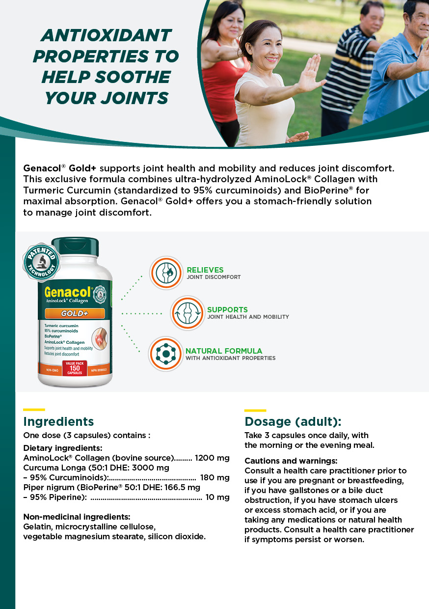 Genacol Gold Plus 150 caps Ultra Hydrolyzed Collagen Peptide Supplement ...