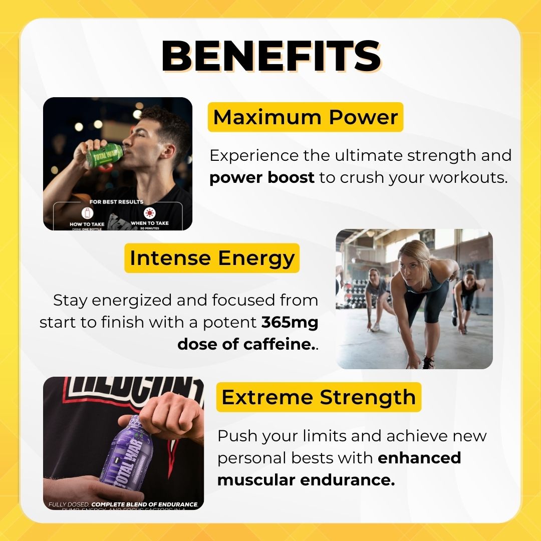 Redcon1, Total War Ready To Drink Preworkout, Energy Drink, Various ...