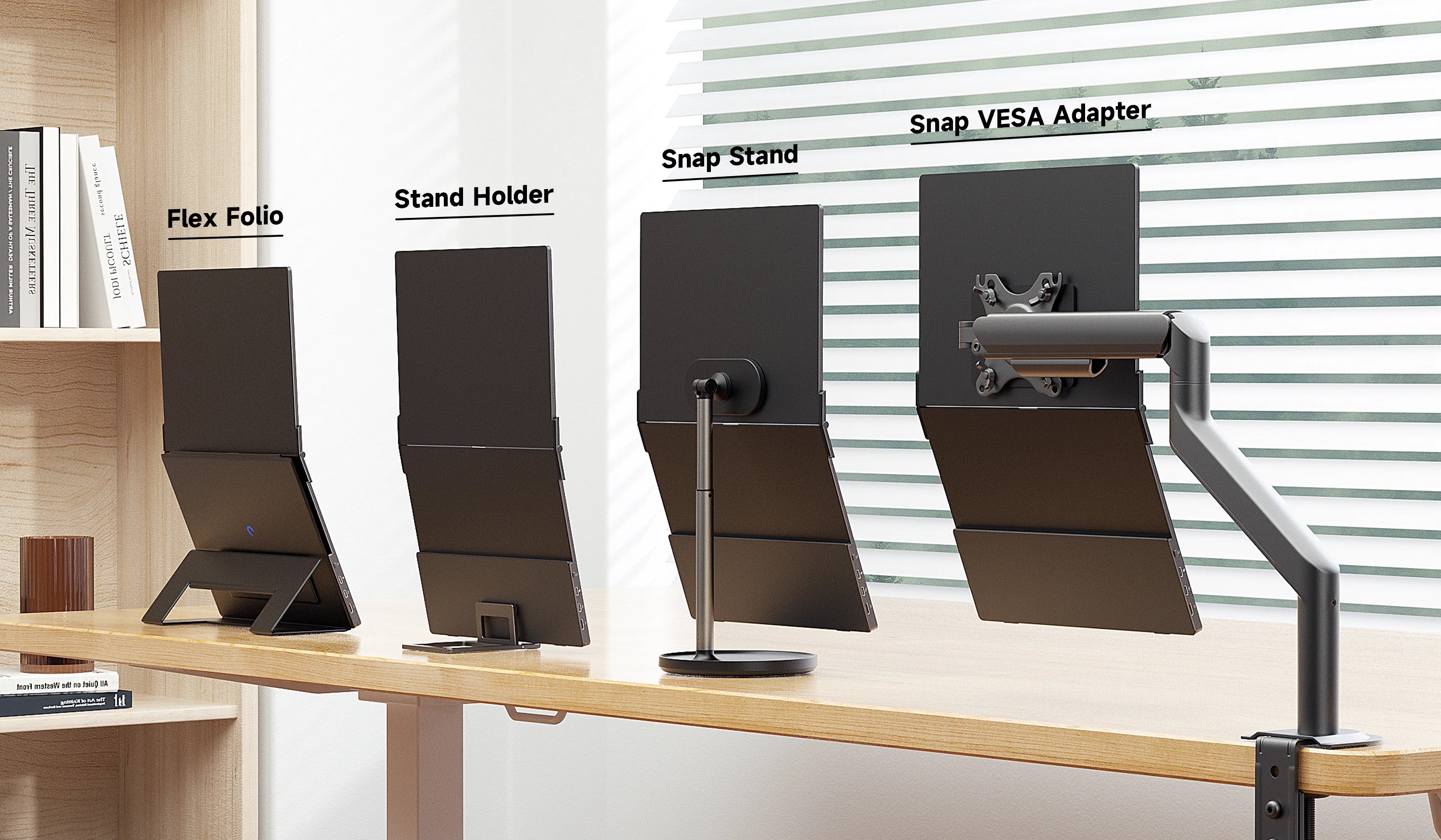 JSAUX Magnetic Leather Stand Flex Folio for FlipGo Portable Monitor ...