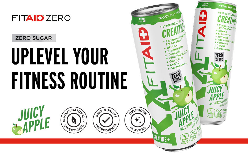 FITAID RX Zero Sugar Creatine + BCAA Pre Workout & Recovery Energy ...