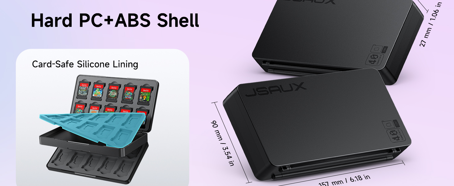 JSAUX 40 Game Card Case for Nintendo Switch 2, OLED & Lite Hard Shell ...