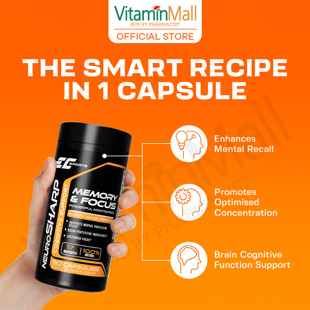 Neuro Sharp Brain Booster Memory & Nootropics Brain Supplement - Lion ...