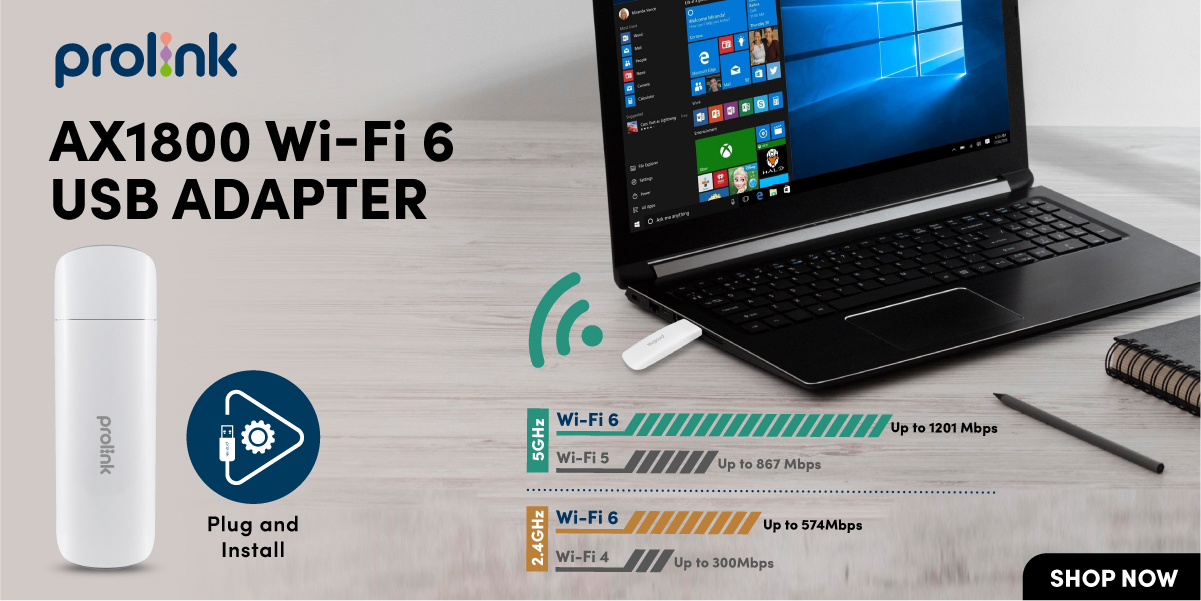 Prolink AX1800 AC1300 AX900 1800Mbps MU-MIMO Dual-band 2.4Ghz 5Ghz USB ...