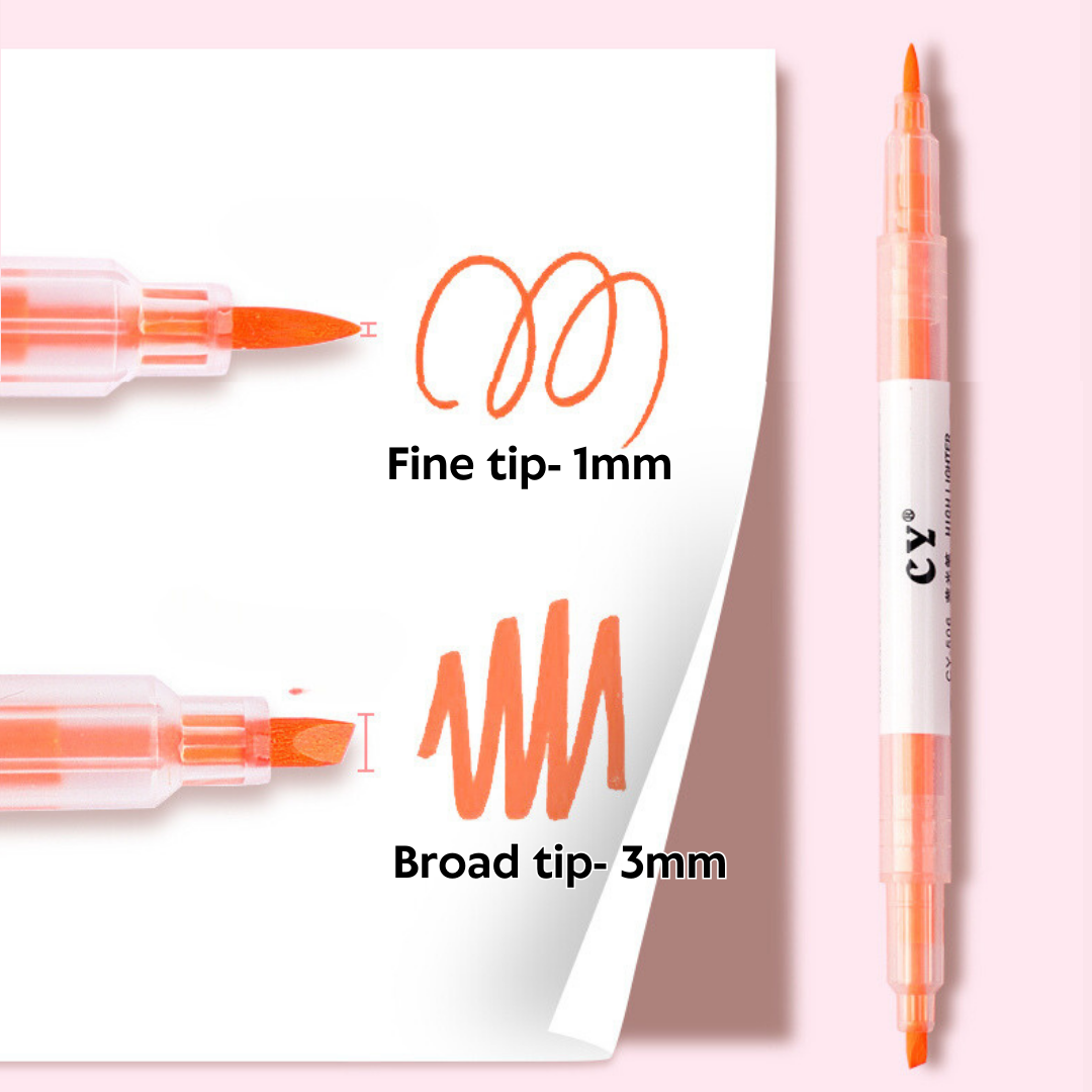 mixshop Twinhighligter/Marker Pen/Double-Headed Highlighter for ...