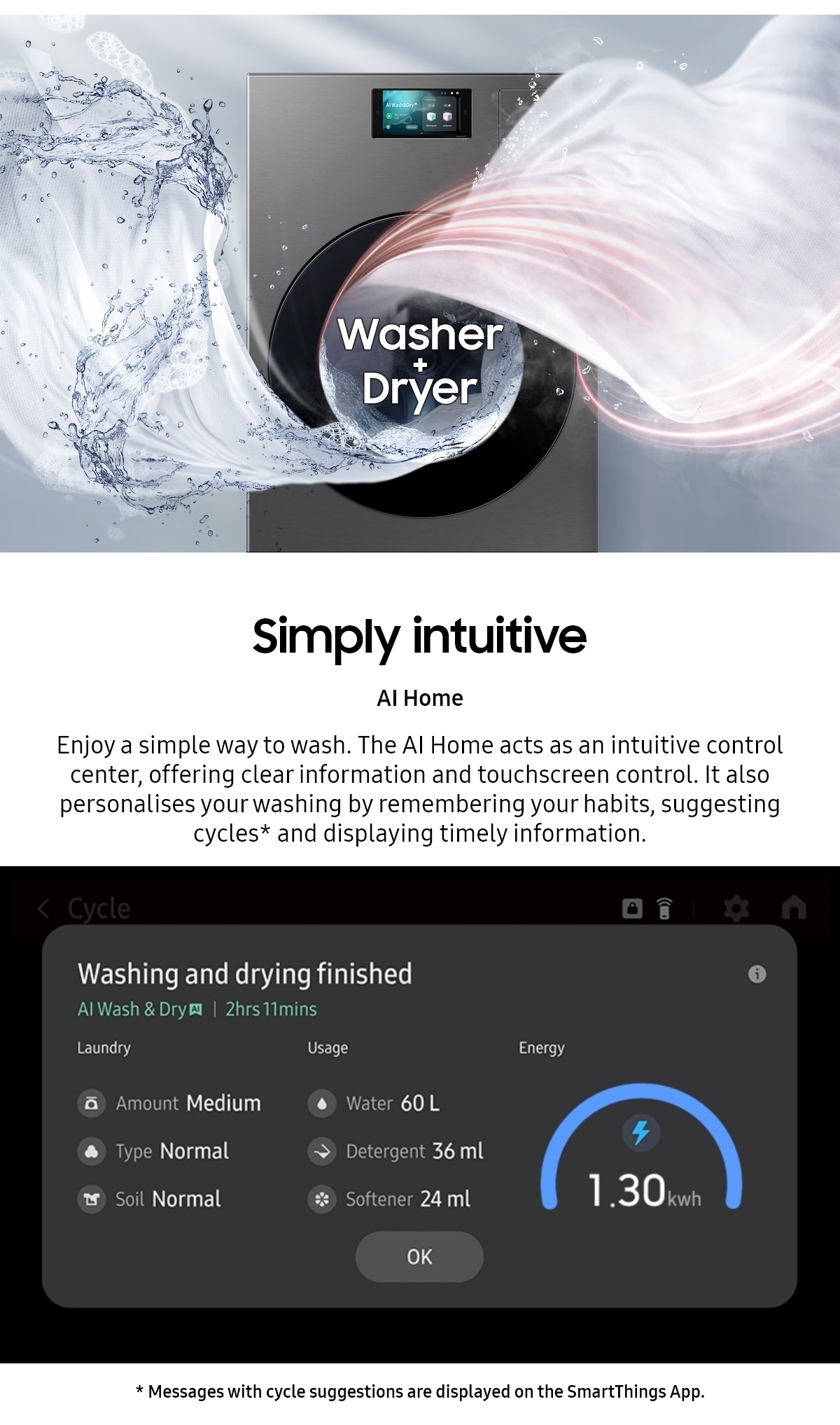 [Climate Voucher Eligible] Samsung WD25DB8995BZSP Bespoke AI™ Laundry ...
