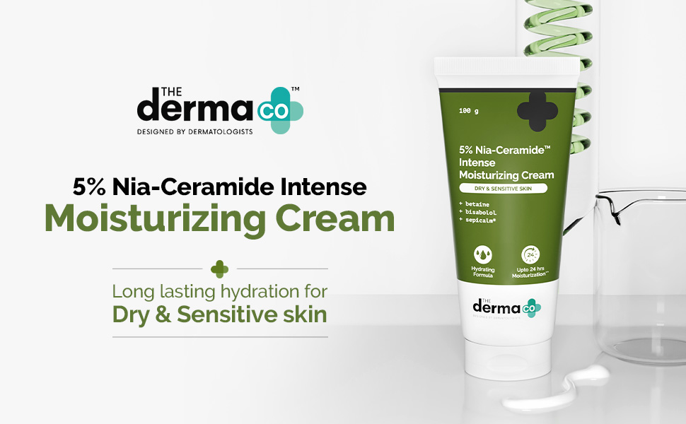 The Derma Co 5% Nia-Ceramide Intense Moisturizing Cream (100 g) with 5% ...