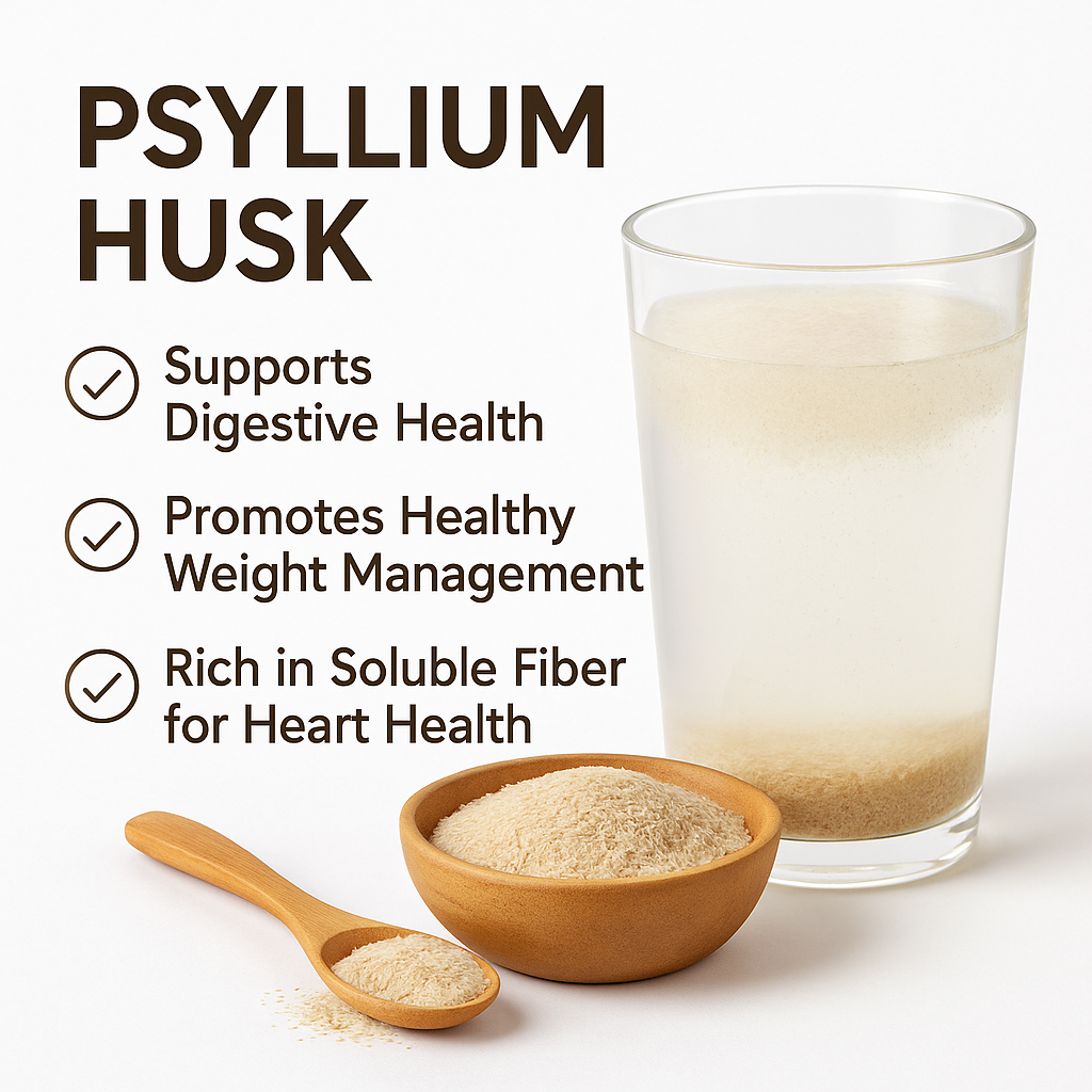 Psyllium Husk, Natural Fiber Supplement for Digestive Health, Weight ...