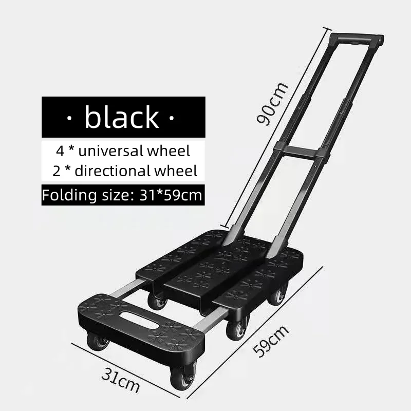 Flatbed Trolley/Trolley Cart/Foldable Non-Slip Trolley Universal wheel ...
