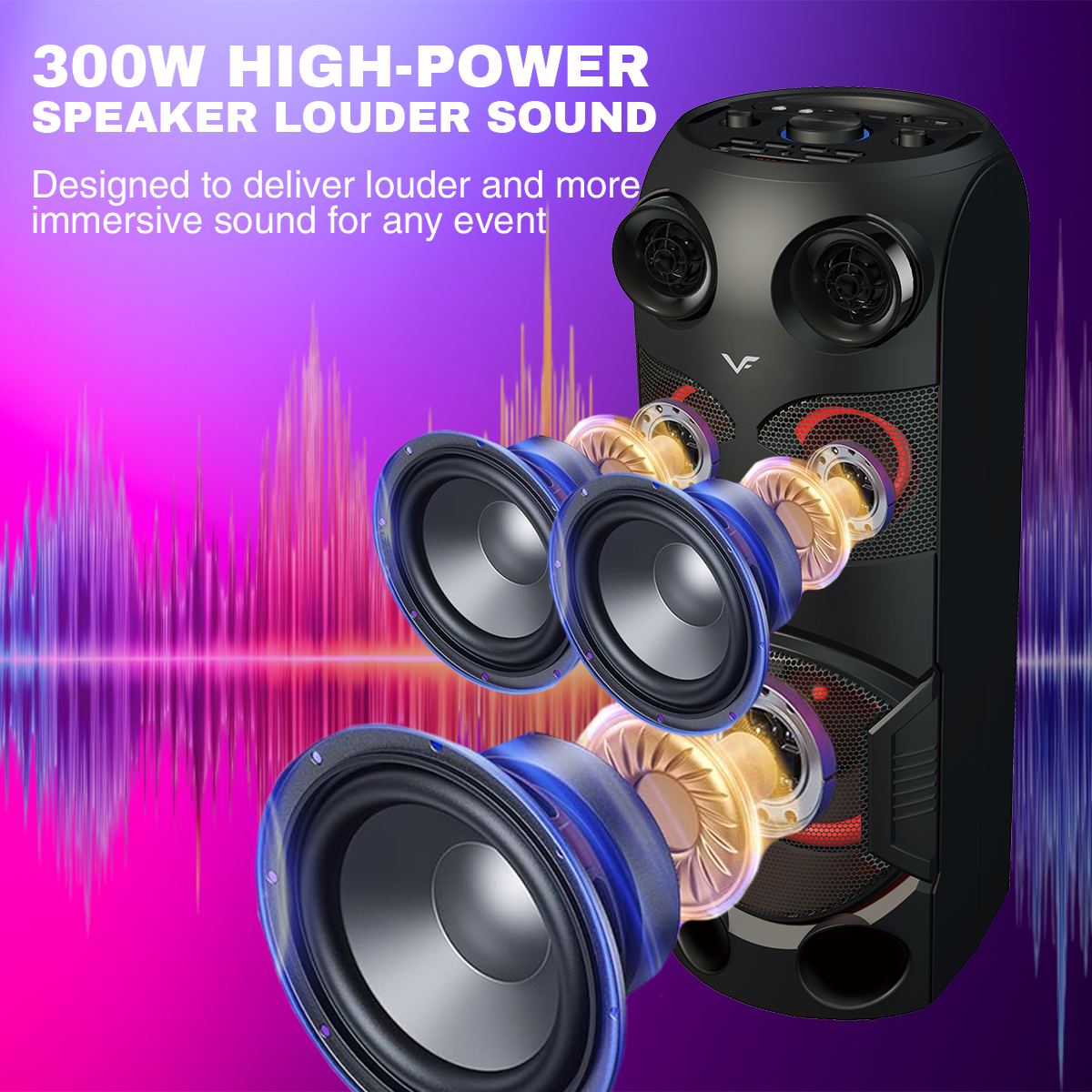 Vinnfier TANGO PRO 5 WMB Portable Karaoke System Speaker With 2 Wireless Microphones | Shopee ...