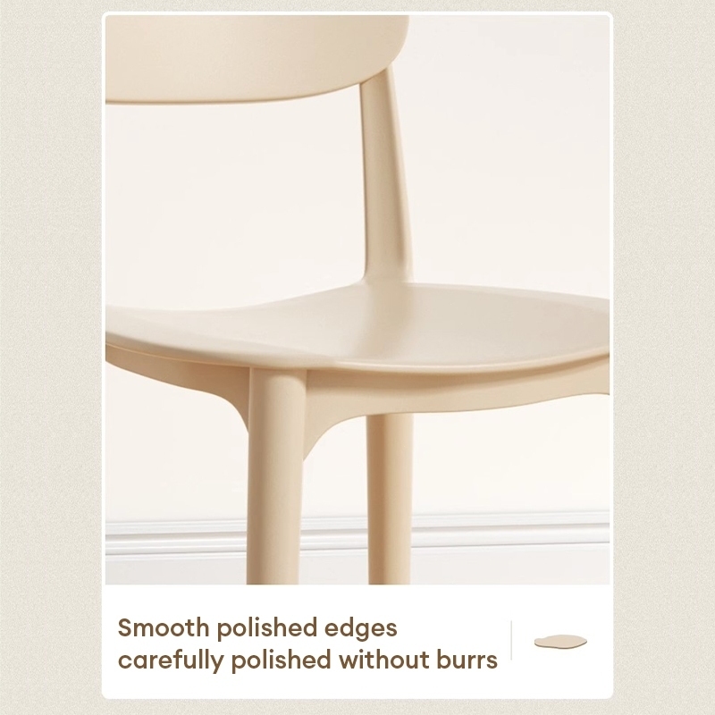 【Multi-Color】Nordic Plastic Chair Dining Chair Stackable Home Chair ...