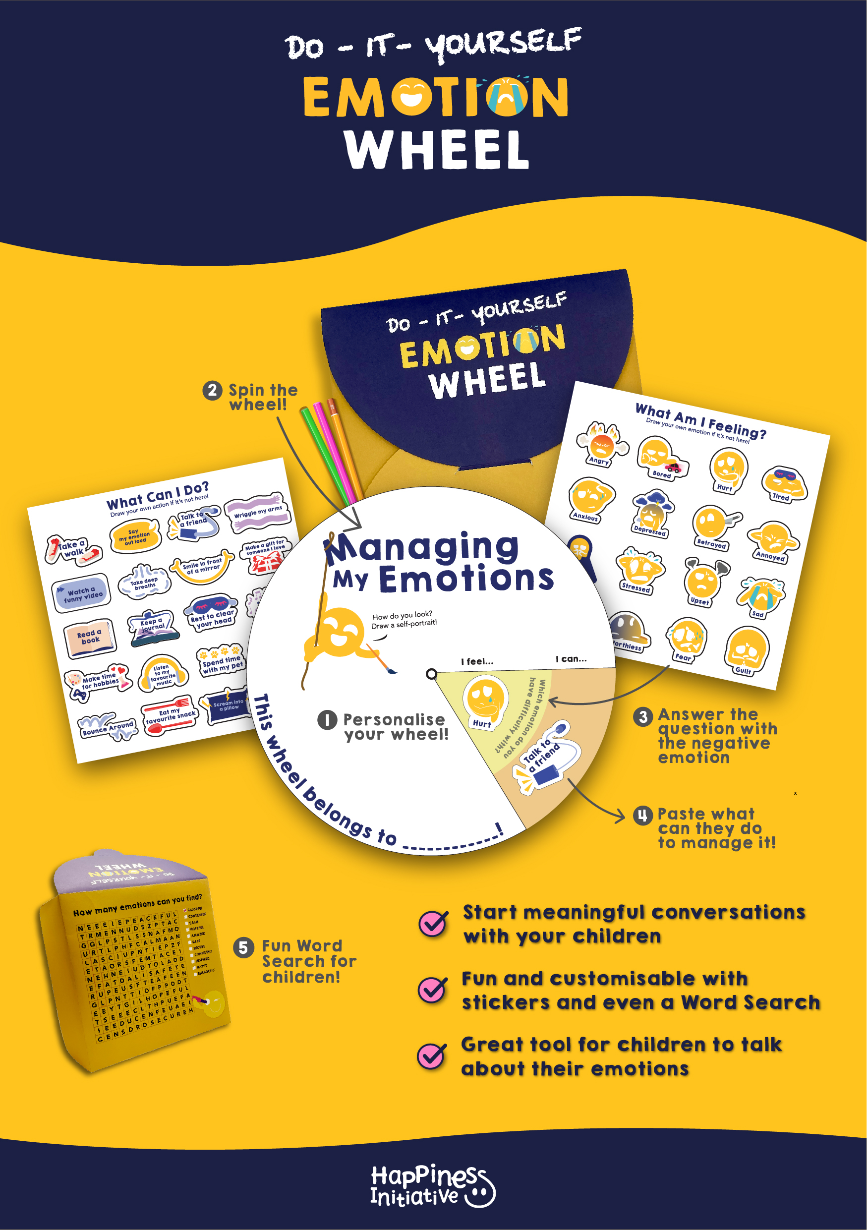 DIY Emotion Wheel Craft Kit | Shopee Singapore