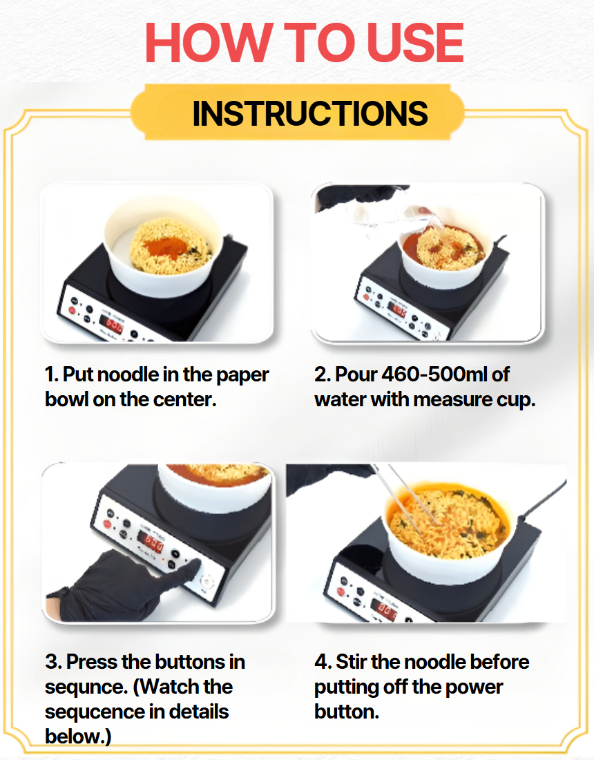 Korean Han River Instant Noodle Cooking Induction Set (50 Instant Paper ...