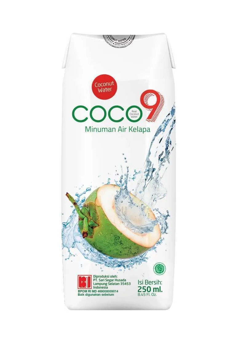 COCO9 100% Coconut Water 250ML X 24 (TETRA) | Shopee Singapore